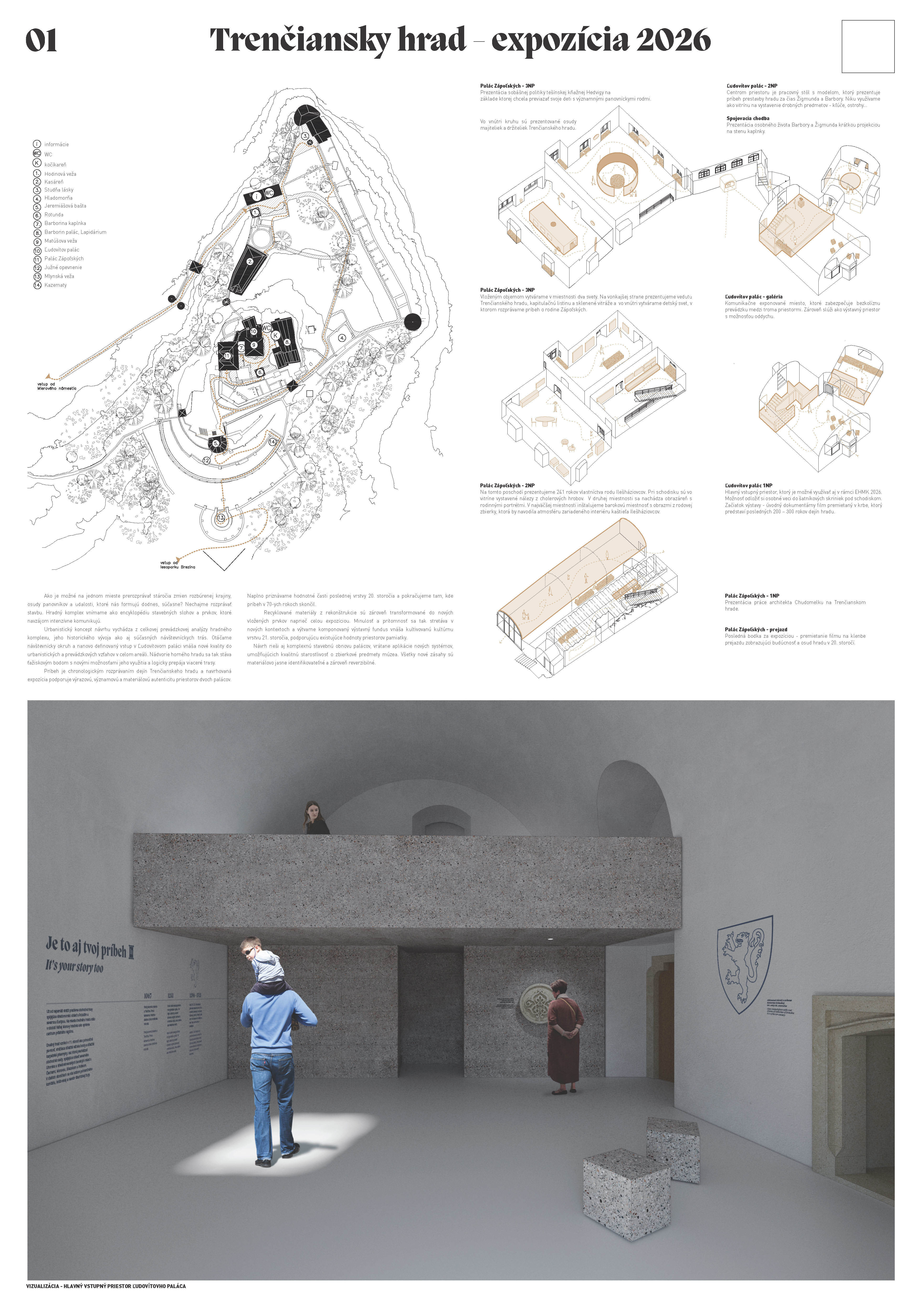 Trenčiansky hrad - expozícia 2026 - výsledky súťaže | Archinfo.sk
