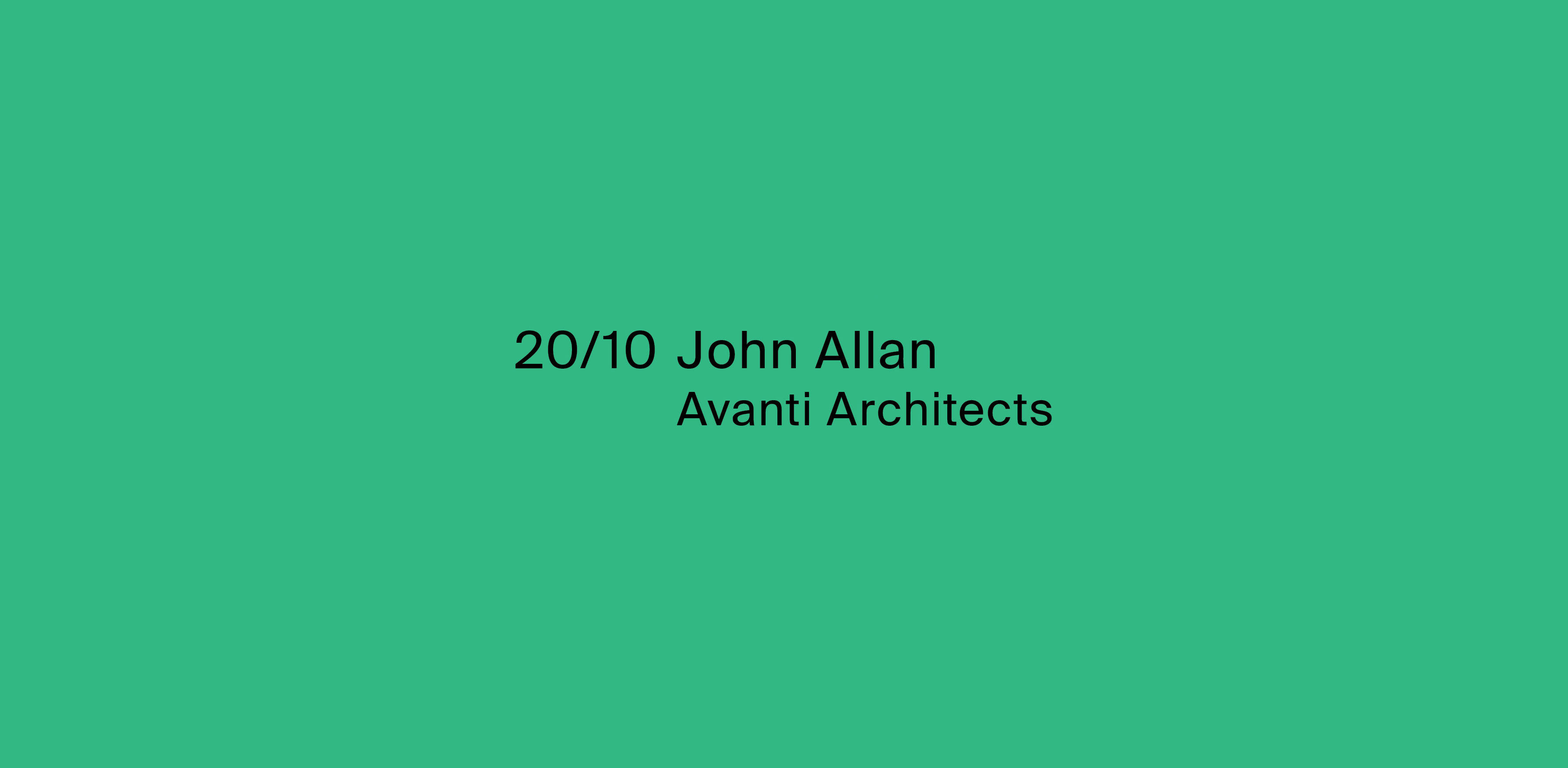 Reflexie architektúry 2025 / UK: John Allan (Avanti Architects ...