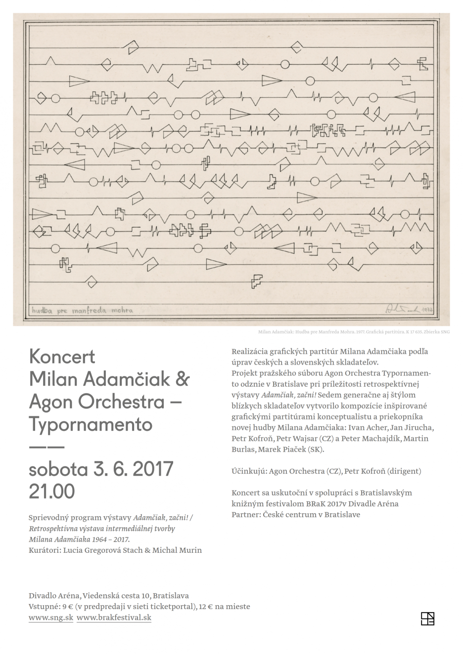 Koncert Milan Adamčiak & Agon Orchestra – Typornamento | Archinfo.sk