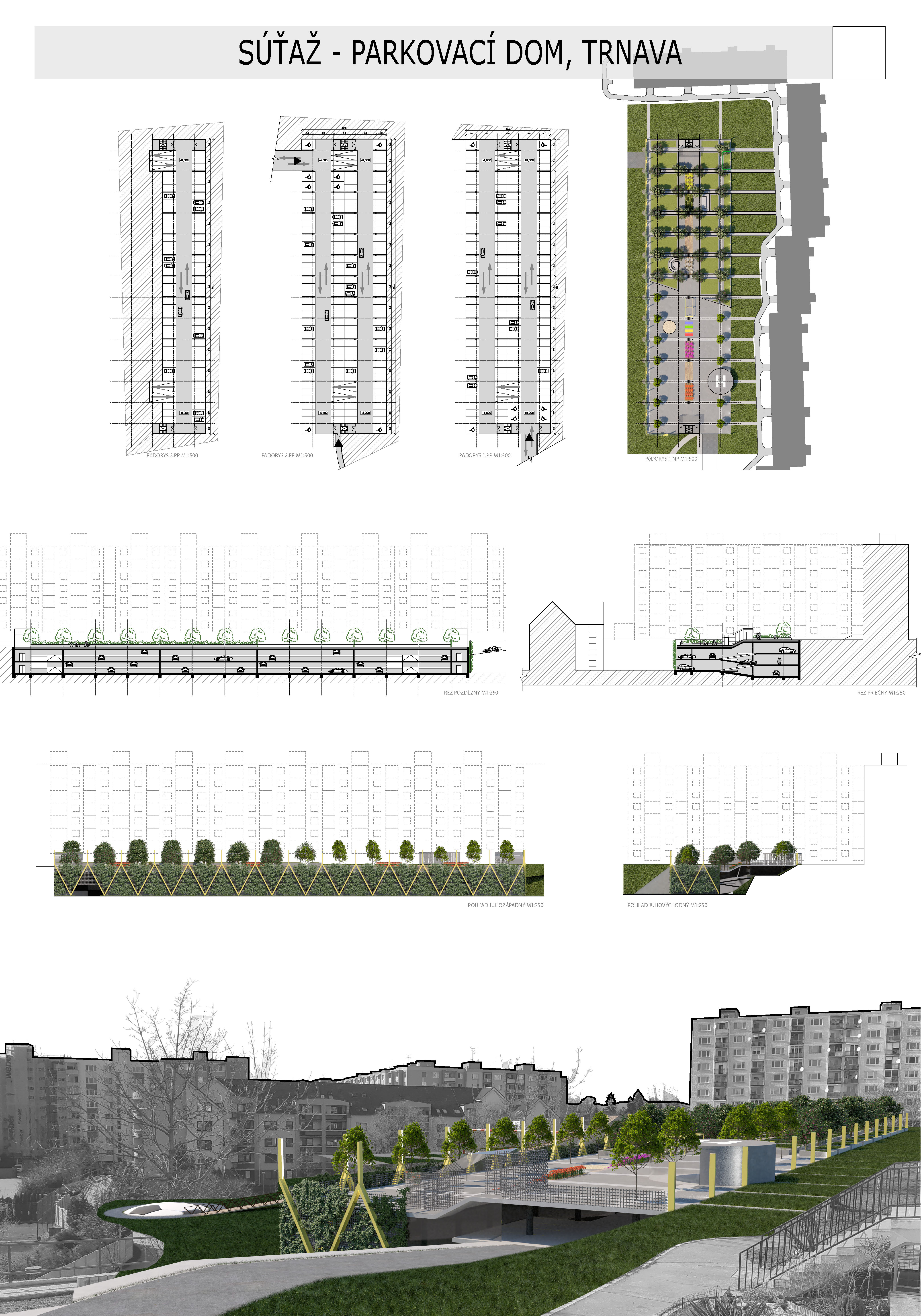 Parkovací dom v Trnave – výsledky súťaže | Archinfo.sk