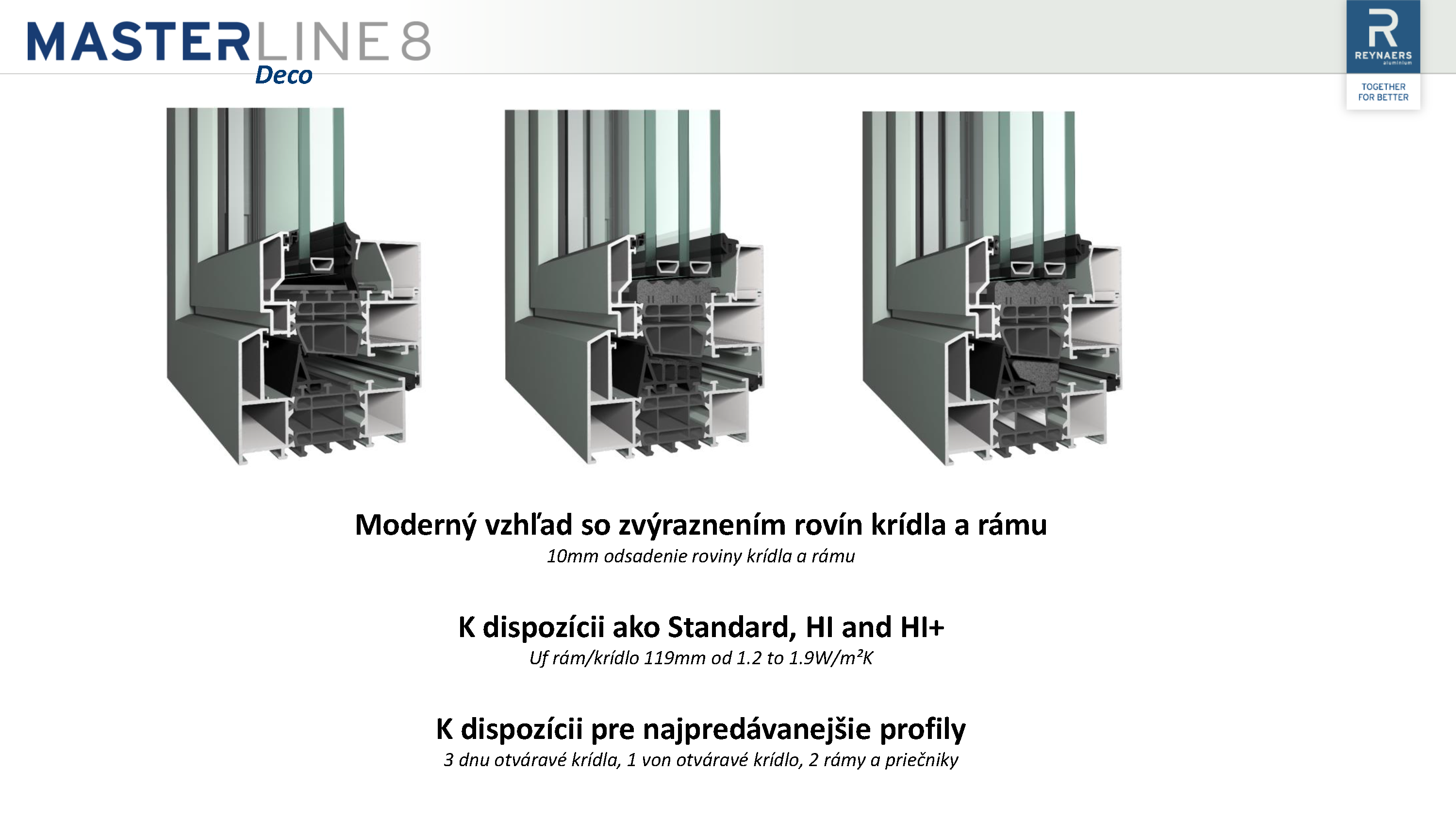 Reynaers Masterline 8 - hliníkový okenný systém novej generácie ...